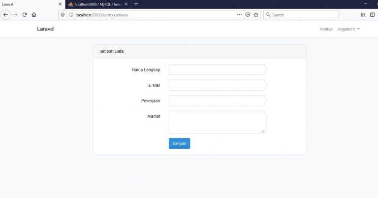 Tutorial Laravel Lengkap Membuat CRUD di Laravel dengan Route Resource | JogjaTech - Web ...
