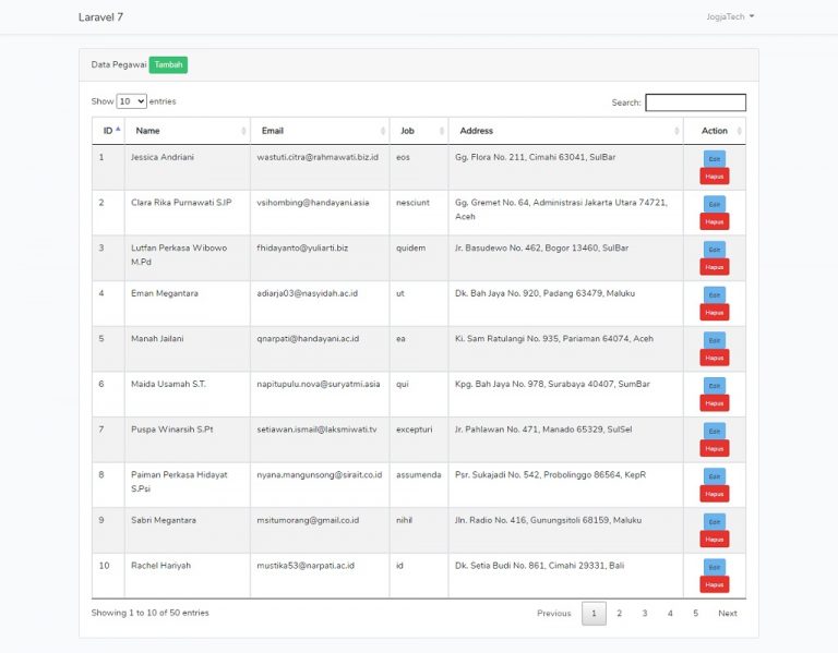 Step By Step Tutorial Laravel Lengkap Cara Membuat Aplikasi Crud Dengan