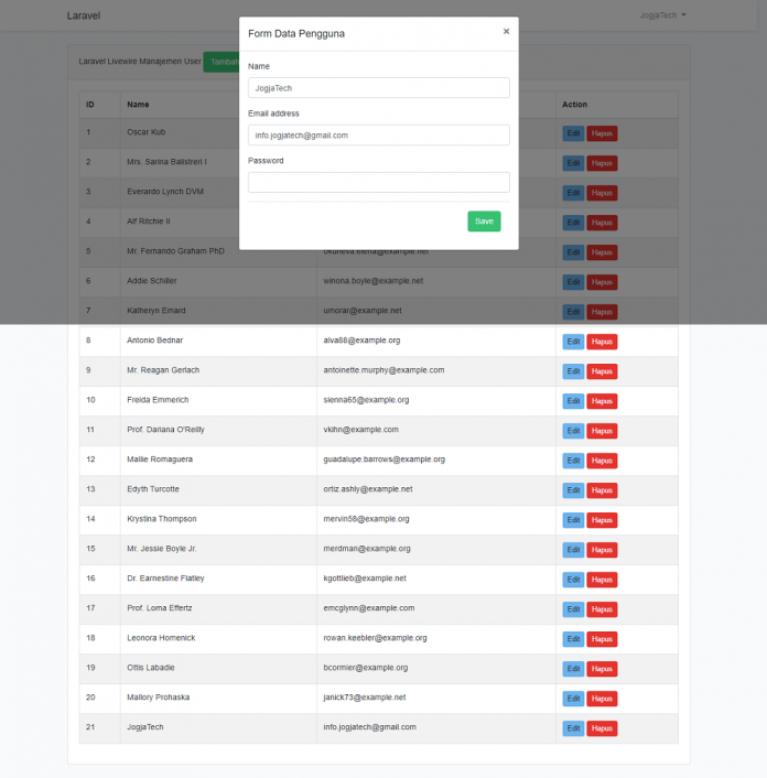 Laravel Livewire Tutorial Step by Step Build CRUD Modals Bootstrap Application Example ...